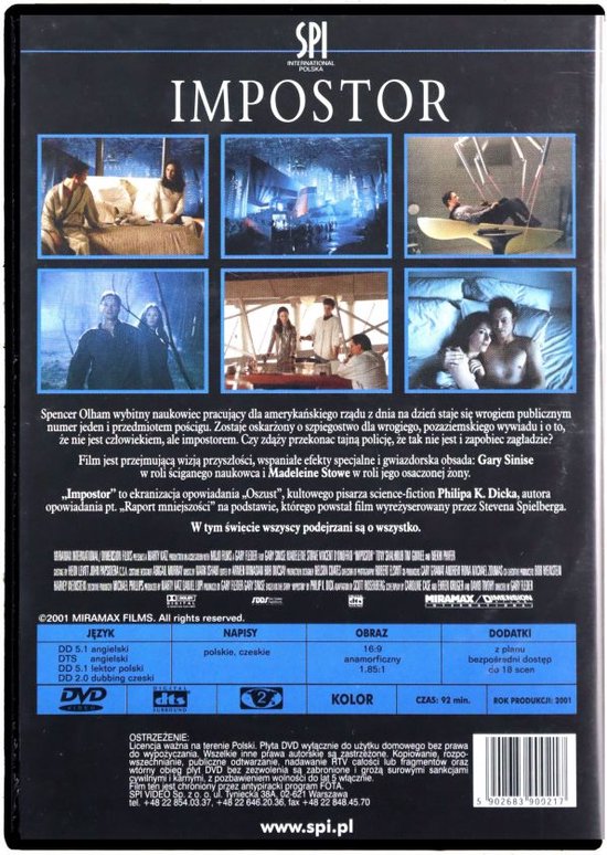 Impostor [DVD] (Dvd), Gary Sinise | Dvd's | bol