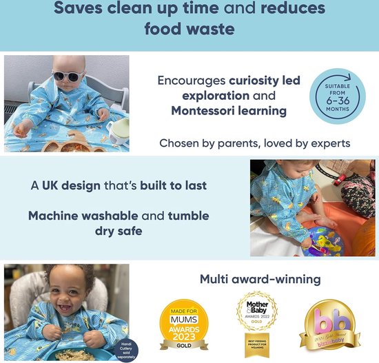 Speedy Dino Veeg Clean Baby & Peuter spenen Bib Overall hecht aan ...