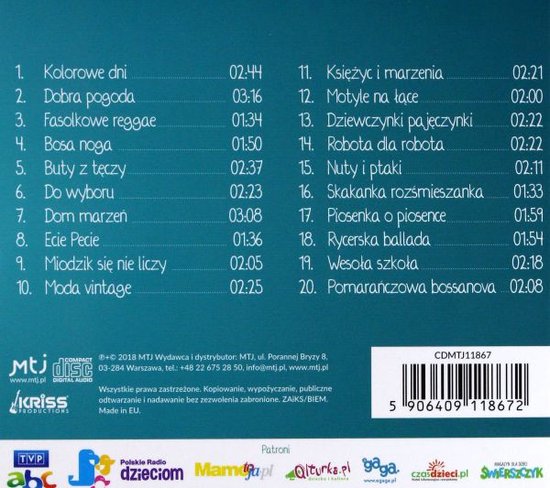 Fasolki: Kolorowe dni z Fasolkami [CD], Fasolki | Muziek | bol