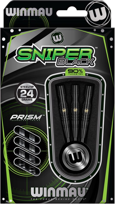 Winmau Sniper Black 90% - Dartpijlen - 24 Gram | bol