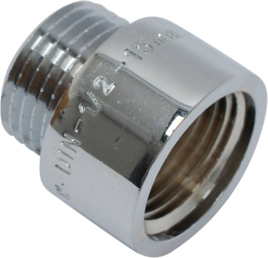 Sanivesk Verlengstuk 15mm Chroom 1/2"Fx1/2"M | bol
