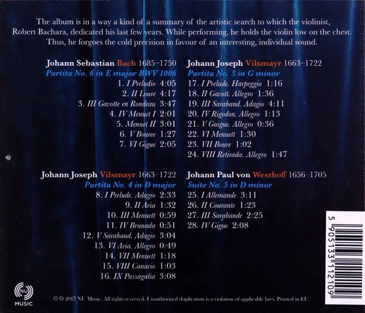 Robert Bachara: Bachara Plays Bach And Predecessors [CD], ROBERT ...