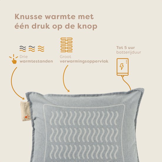 Pleafs® Warmtekussen - Outdoor - Draadloos incl. Powerbank - Elektrisch ...