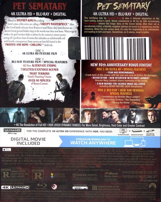 Pet Sematary [2xBlu-Ray 4K]+[2xBlu-Ray], Fred Gwynne | Dvd's | bol