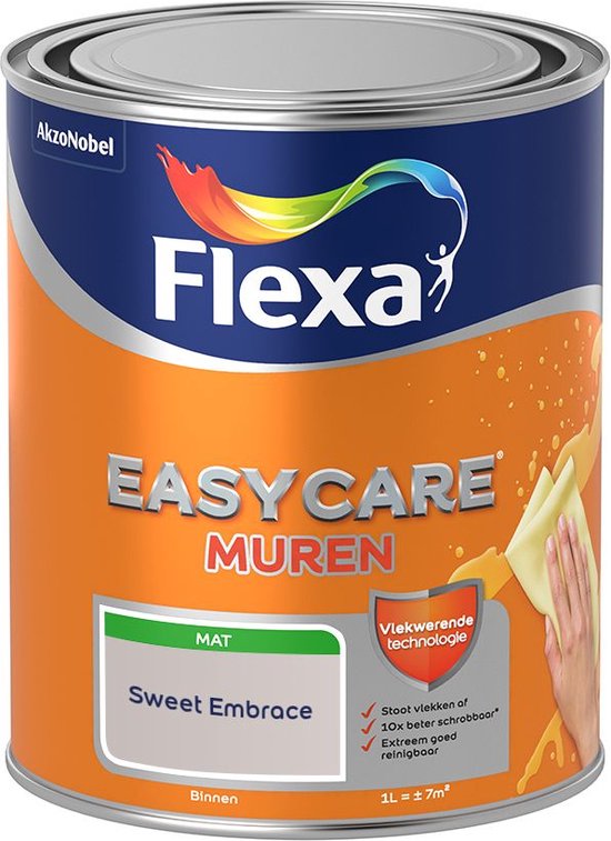 Flexa - Easycare Muren Muurverf - Sweet Embrace - Mengverf - 1 Liter | bol