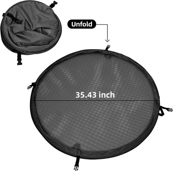 Droognet 60cm diameter 6 laags Heavy Duty Verstelbaar (Zwart) | bol