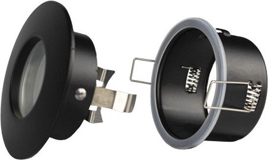 Inbouw spot GU10 - IP44 - Aluminium - Rond armatuur - Met diffuser | bol