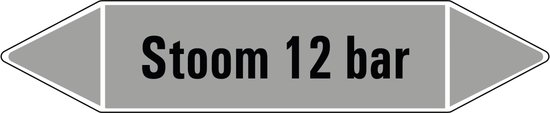 Stoom 12 bar leidingmarkering op vel 252 x 52 mm - 3 per vel | bol