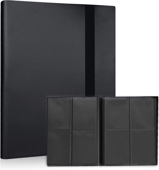 TradingCardPro - Zwarte verzamelmap binder - Map voor 160 Kaarten - 20 ...
