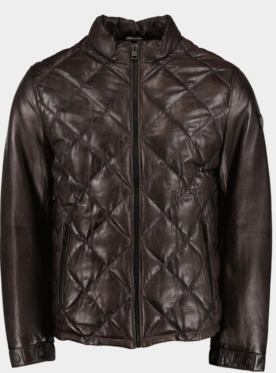 Donders Jas Leather Jacket 52332 Coffee Brown Mannen Maat - 54 | bol