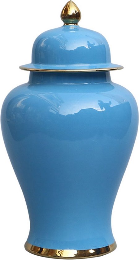 Fine Asianliving Chinese Gemberpot Porselein Blauw Handgemaakt ...