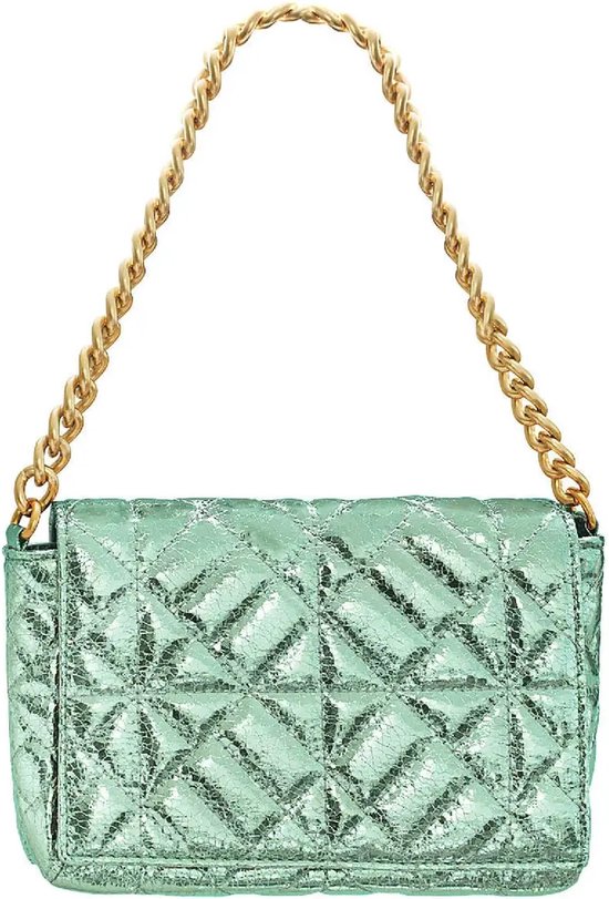 Yehwang - Tas - bag - handtas - schoudertas - groen - green - metallic ...