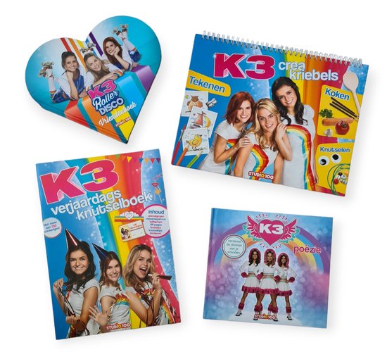 K3 serie van 4 Posterboek Verjaardag knutselboek Vriendenboek en Poezie ...