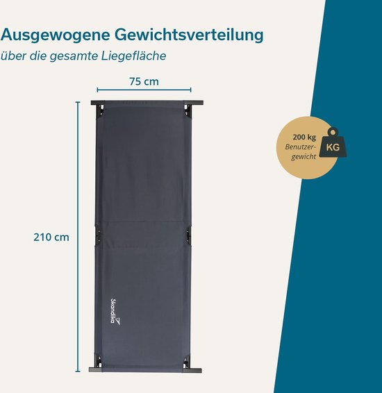 Skandika Mutenia Ligbed – Ligbedden – Veldbed – Ligstoel tuin ...