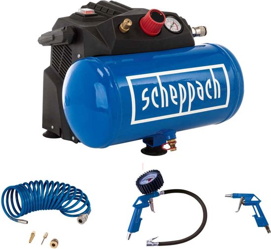 Scheppach Compressor HC06 8 bar 6 liter met accessoireset - 5906153901 ...