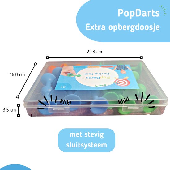 Fun Paste - PopDarts Game - Set van 12 Sticky Darts - Opbergdoosje ...