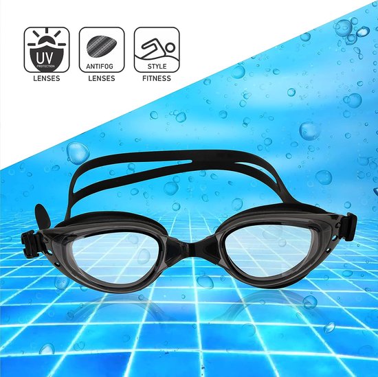 Nivia Eliminator Swimming Goggles for Adults ( Black ) Material : Frame ...