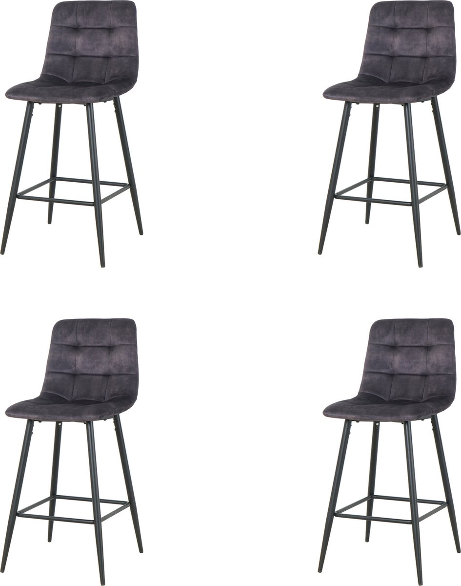 Nuvolix barkrukken set van 4 - Oslo - barkrukken met rugleuning ...