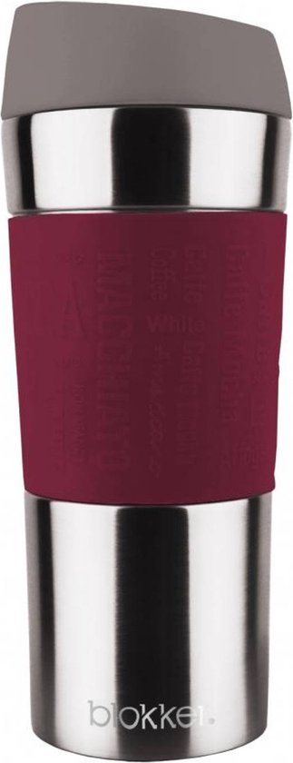 Blokker Thermosbeker - 330ML - RVS - Rood | bol