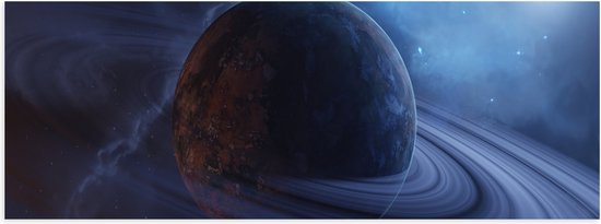 Poster (Mat) - Planeet - Rond - Kleuren - Ruimte - 90x30 cm Foto op ...