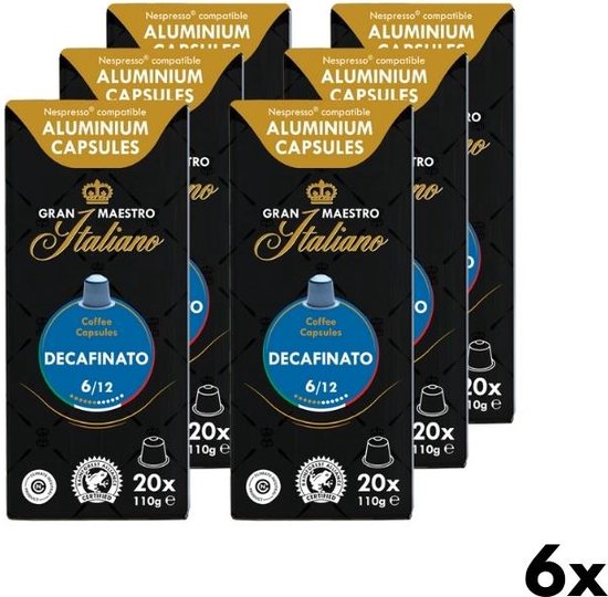 Gran Maestro Italiano - Decafinato - Koffiecups - Nespresso Compatibel Capsules... | bol