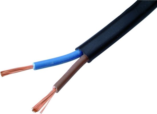 Platte stroomkabel - 2x 0,75mm2 - H03VVH-F - 20 meter | bol.com