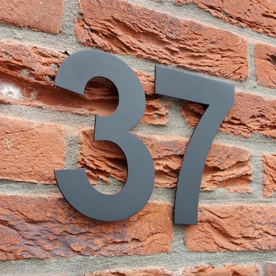 Northern Living Huisnummer Zwart - NR. 1 - Roestvrij Staal - 20 cm ...
