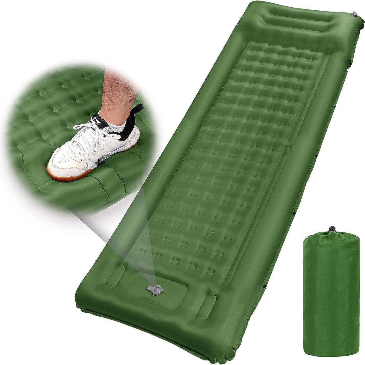Camping isomat, ultralichte draagbare isomat outdoor met voetpomp ...