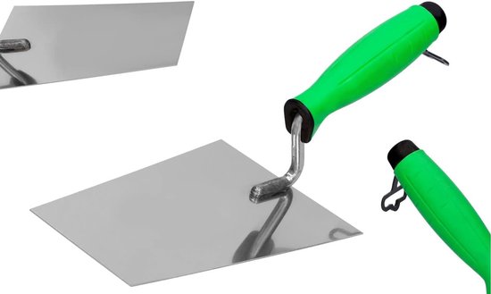 Trapeziumvormige industriële troffel met rubberen handgreep 180 mm ...