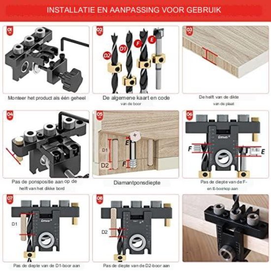 Gratyfied Pocket Hole Jig - Boormal - Boorhulp | bol.com