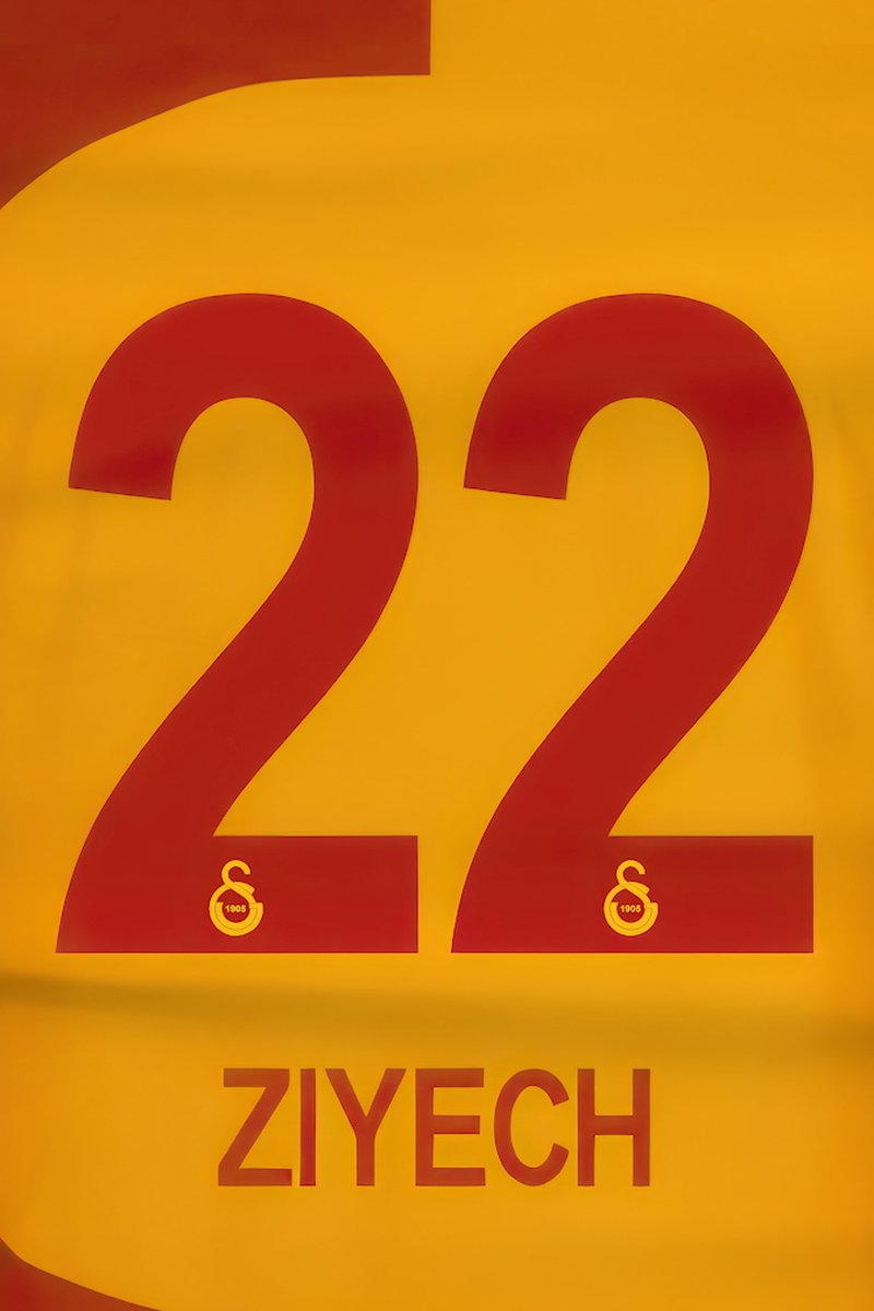 Hakim Ziyech Rugnummer Poster | Ziyech Poster | Galatasaray ...