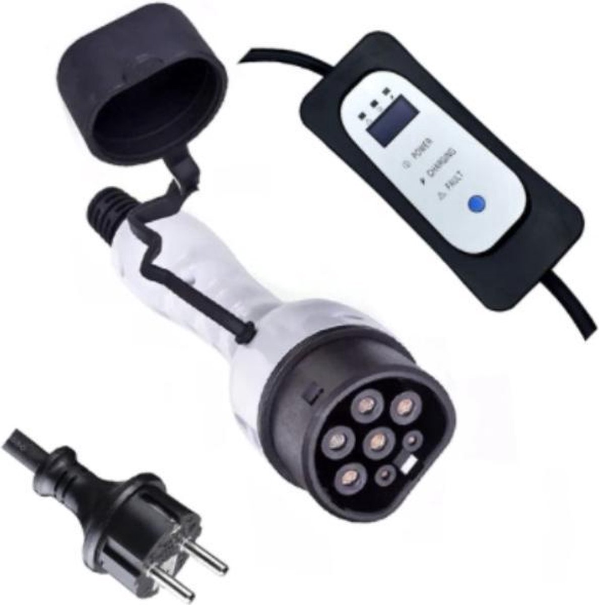 Mobiele Thuislader Type 2 10 Meter Mennekes vanaf Stopcontact EU - 16A ...