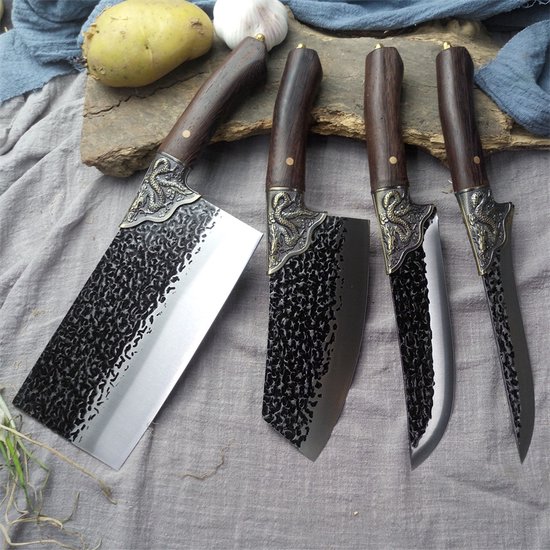 Koksmes - Slagersmes - Handmade - Chef Knife - BBQ - Draak - Mes ...