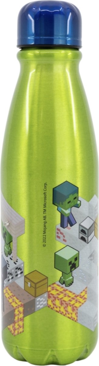 Minecraft aluminium drinkbeker - drinkfles 600 ml - 23.5 cm hoog | bol