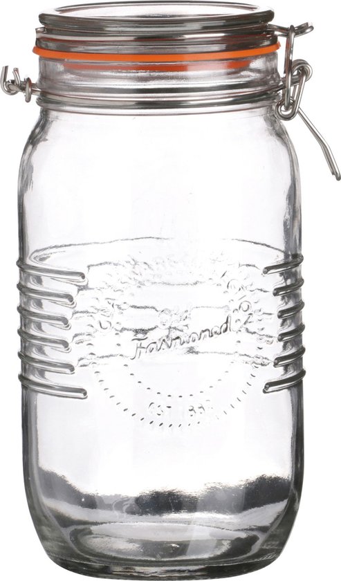 Weckpot/inmaakpot - 6x - 1.5L - glas - met beugelsluiting - incl ...