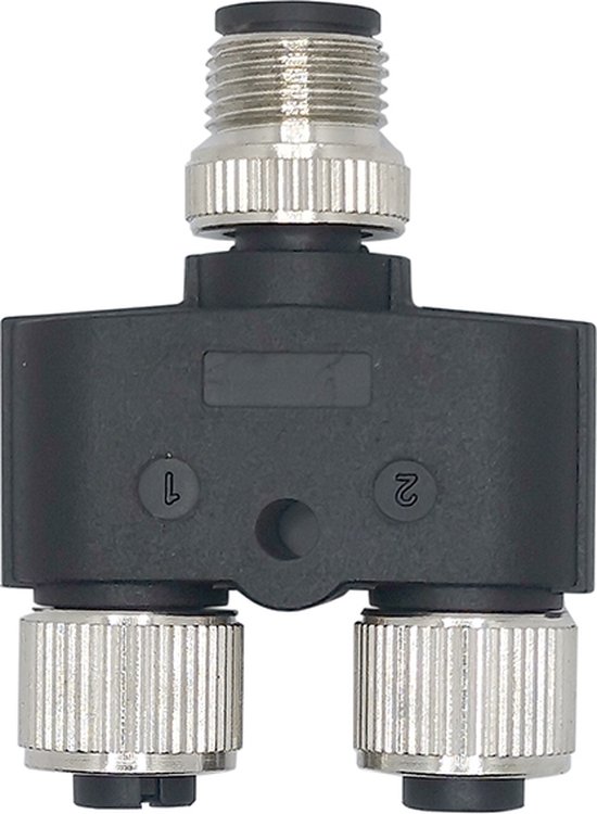 M12 8P Y-Splitter Male-Male-Female | bol