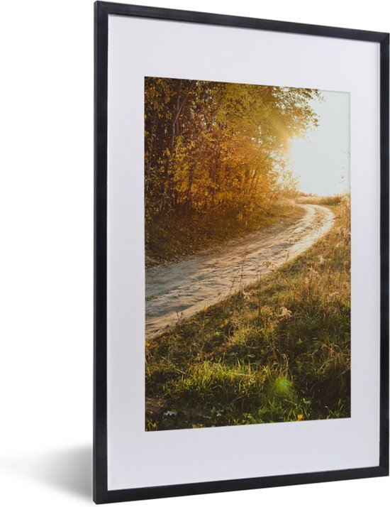 Fotolijst incl. Poster - Pad - Natuur - Boom - 40x60 cm - Posterlijst | bol