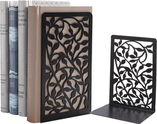 Bookends for Shelves,Book Ends Metal Book Divider, Anti-slip Base ...