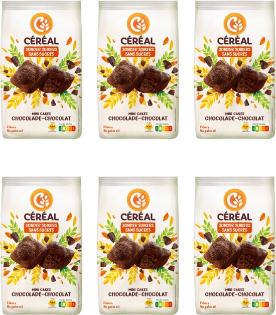 6x Céréal Mini Cakes Chocolade 196 gr | bol