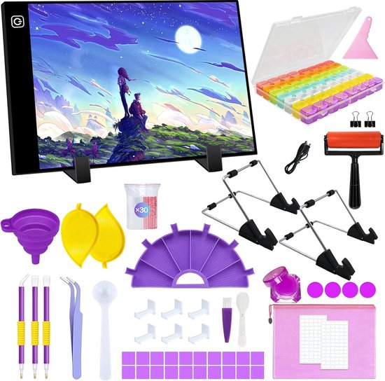 A3 Diamond Painting ledlicht, instelbare helderheid, diamantschilderij ...