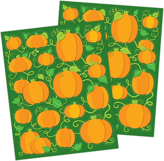 Halloween Stickervellen - Pompoen Stickers - 32 Halloween ...