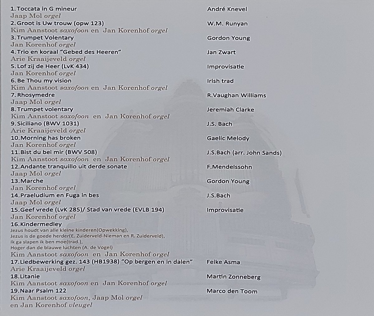 Noorderlicht - Muziek uit de Noorderkerk in Den Haag, Arie Kraaijeveld ...