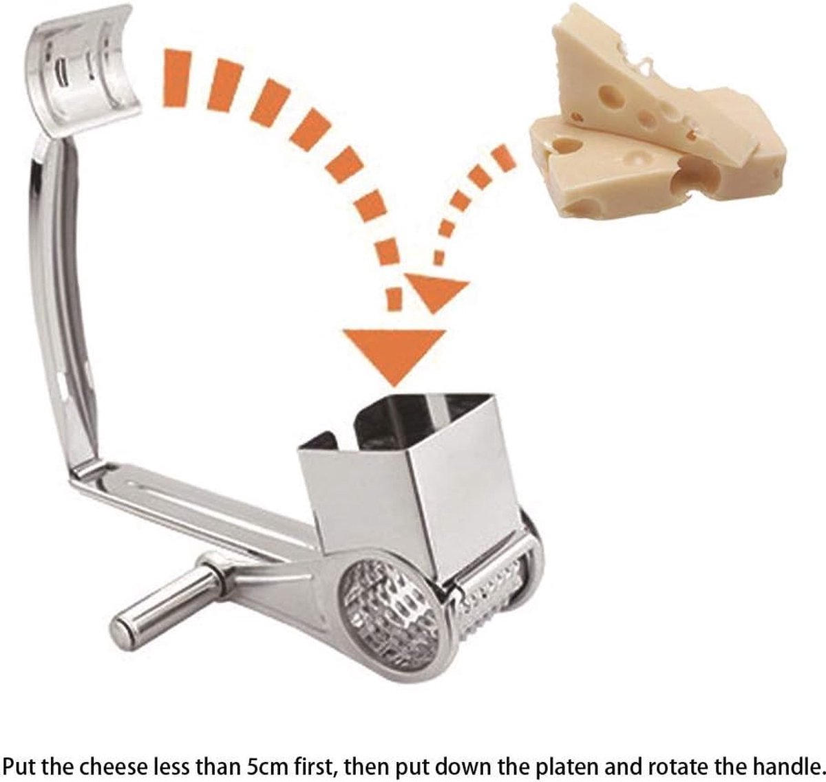 Roterende Kaasrasp Handmatige Roterende Kaasrasp Ultrascherpe Cilinders ...