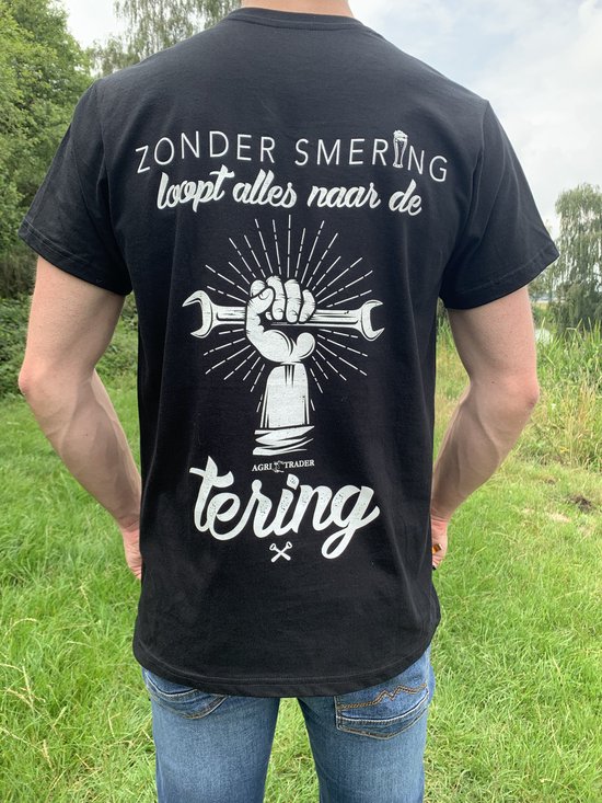 T-shirt Zonder Smering Loopt Alles Naar De Tering - zwart S | bol