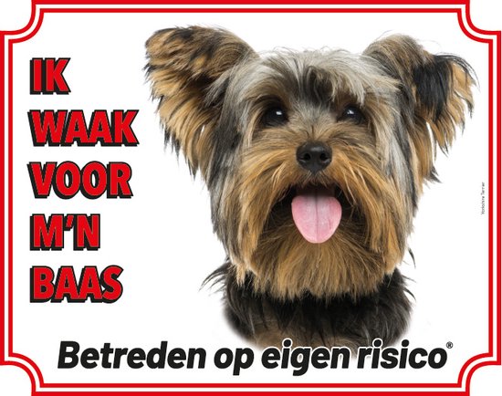 Yorkshire Terrier Waakbord - Ik waak voor mijn baas | bol Yorkshire Terrier Waakbord - Ik waak voor mijn baas | bol