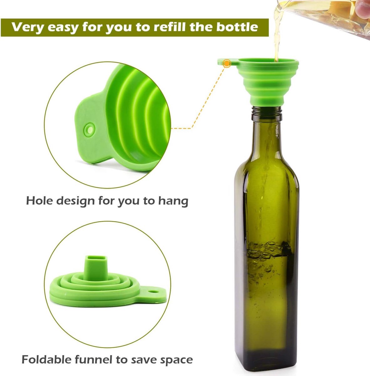 Cosyres Olijfolie/azijnfles Drizzler, bakolie dispenser flessen glas ...