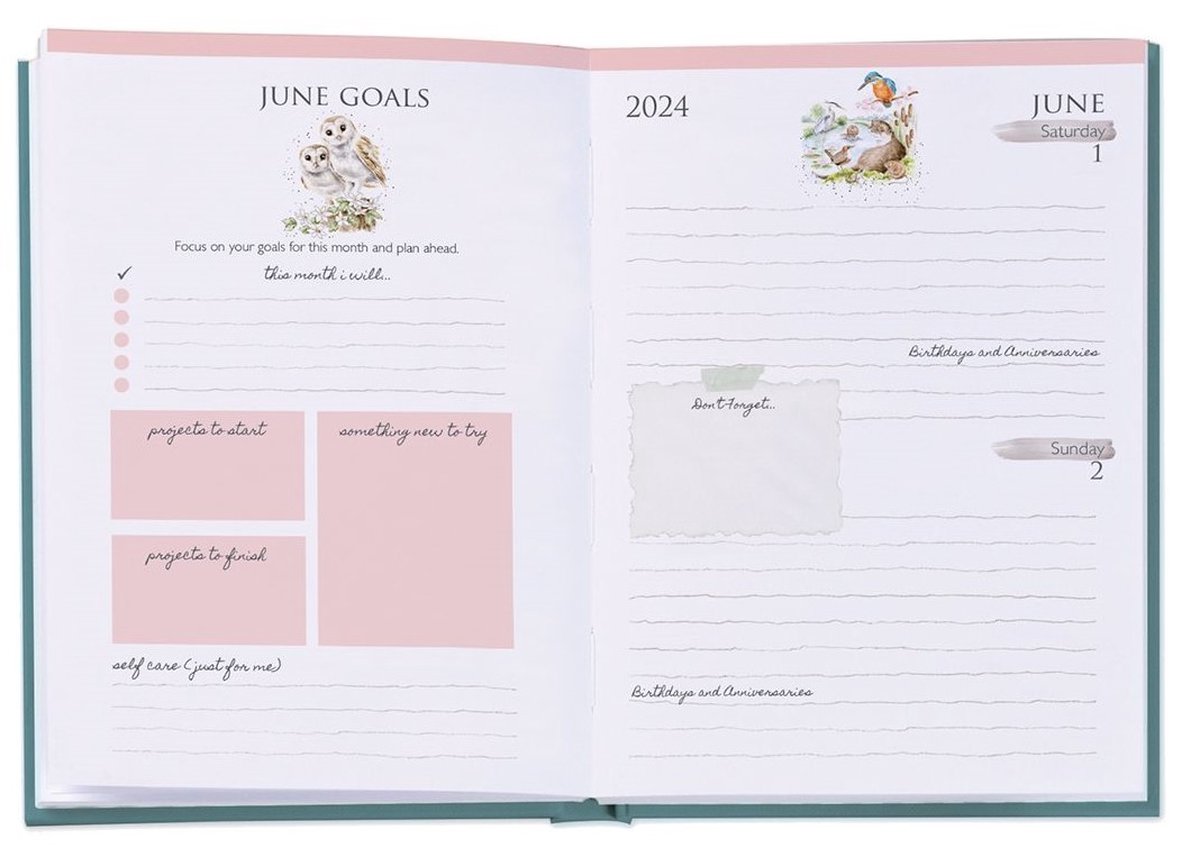 Wrendale Agenda 2024 - Diary planner Wrendale Designs | bol