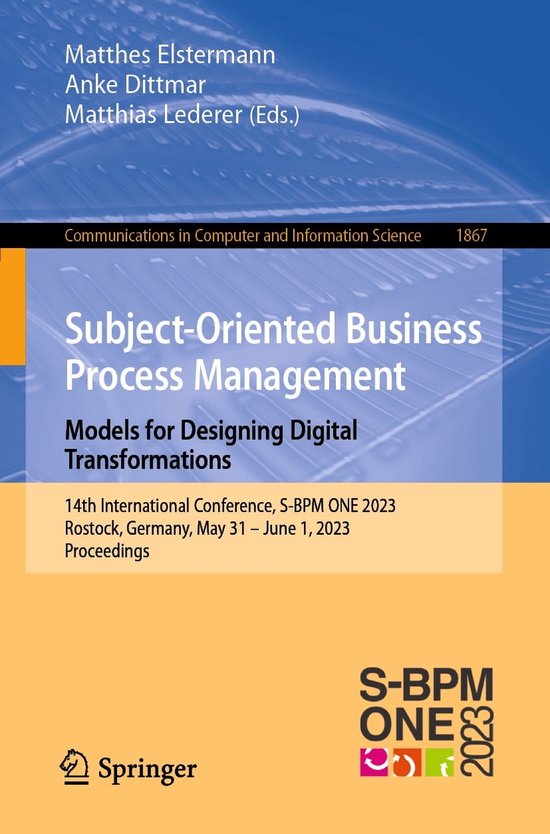 Communications in Computer and Information Science 1867 - Subject-Oriented Business... | bol