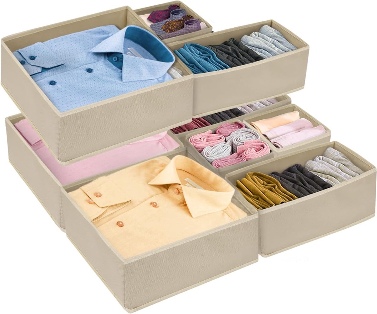 Opbergsysteem voor laden, 9 stuks, set van 9 opbergdozen, kastorganizer ...