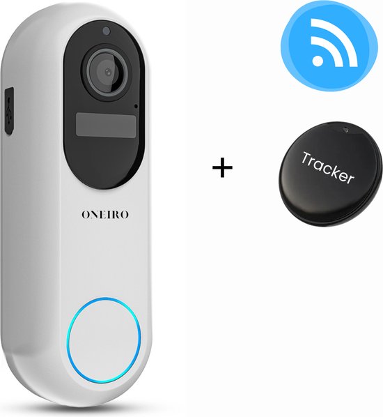 Oneiro's Smart Deurbel PRO met Camera & WIFI Wit- draadloos op accu ...